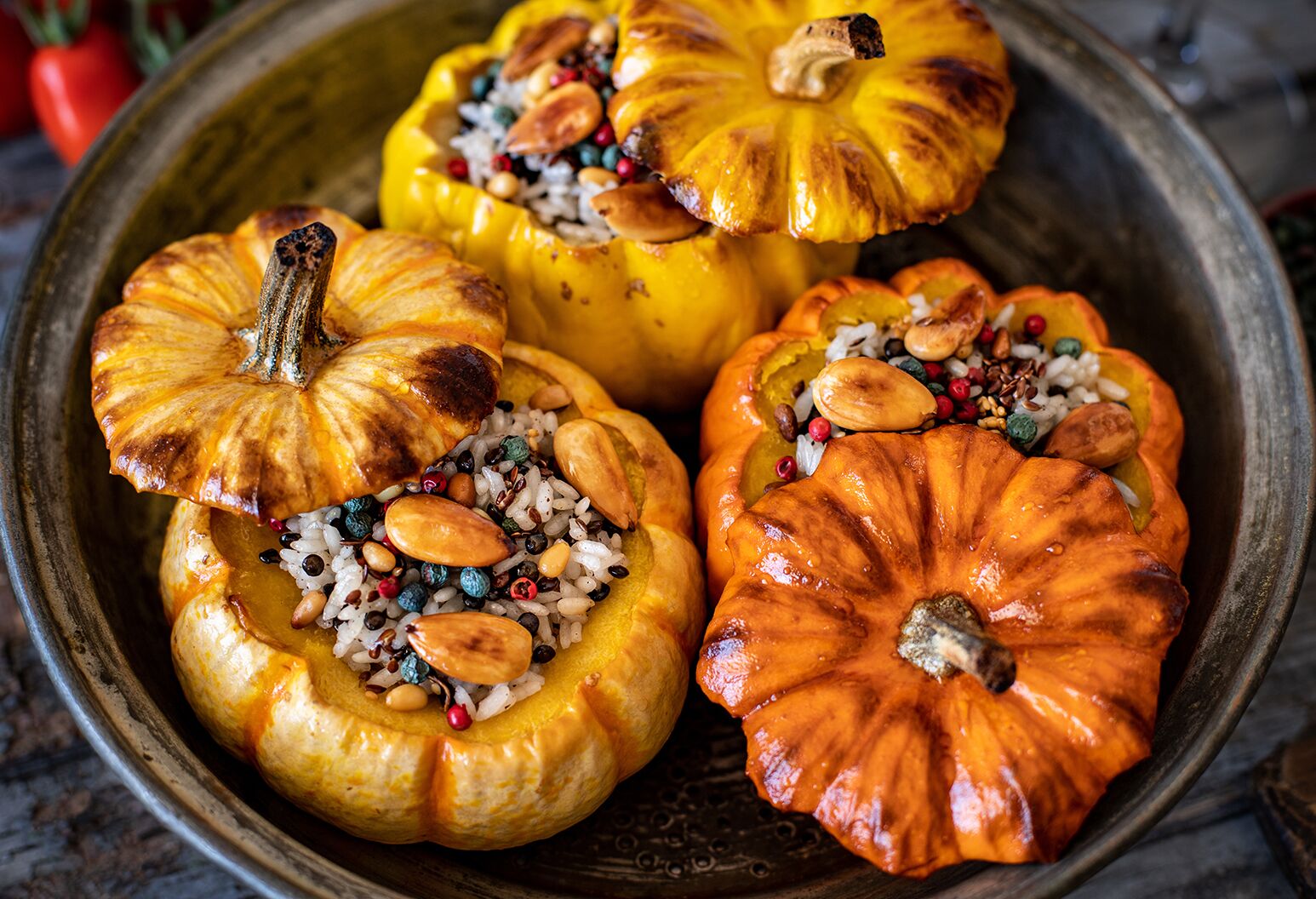 Mini Stuffed Pumpkins Recipe: Packed With Veggies & Wild Rice | The ...
