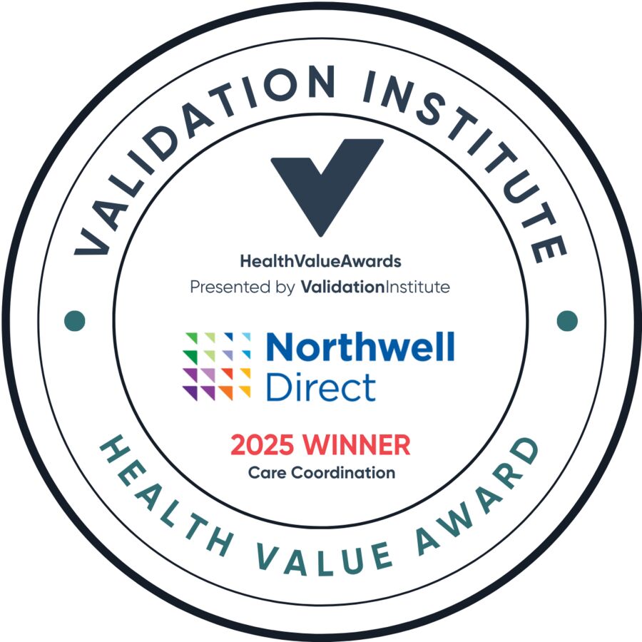 Northwell Direct has been awarded the 2025 Health Value Award for Care Coordination by the ...