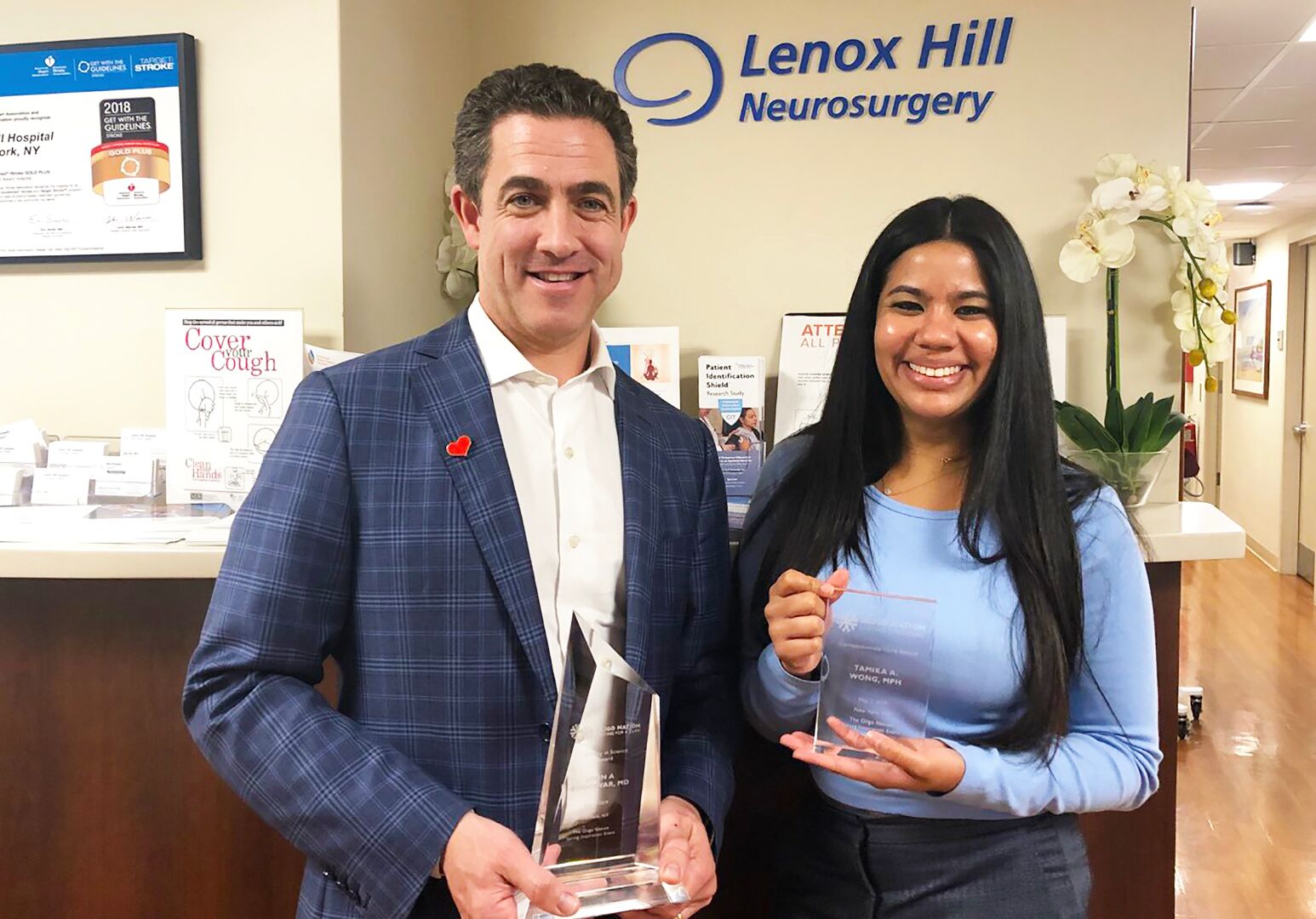 Lenox Hill neurosurgery staff honored by Oligo Nation | Northwell Health
